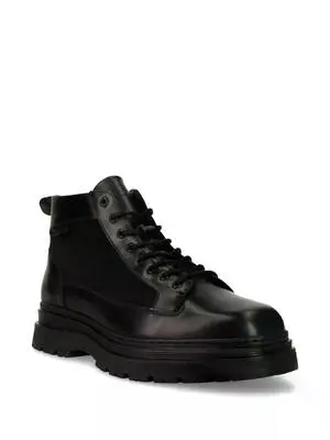 Gant Leather And Textile Combat Boots