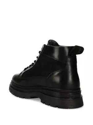 Gant Leather And Textile Combat Boots