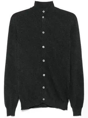 Fedeli Cashmere Cardigan With Stand-up Collar