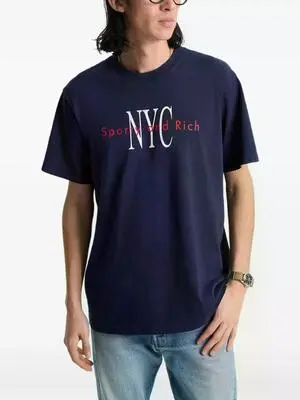 Sporty & Rich Nyc Logo T-shirt - Blue