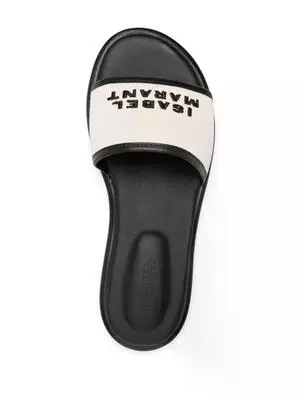 Isabel Marant Étoile Vikee Logo-embroidered Calf Leather Sandals