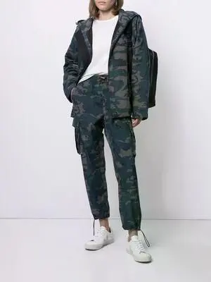 PORTS V Camouflage Print Cargo Trousers