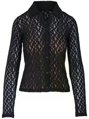 Vince Floral Lace Shirt - Black