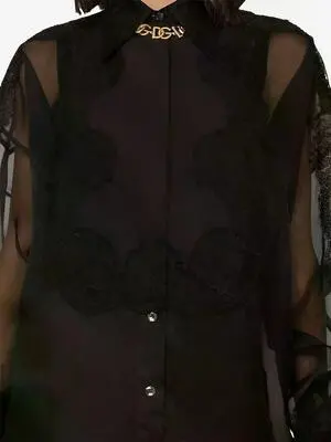 Dolce & Gabbana Lace-trimmed Organza Shirt