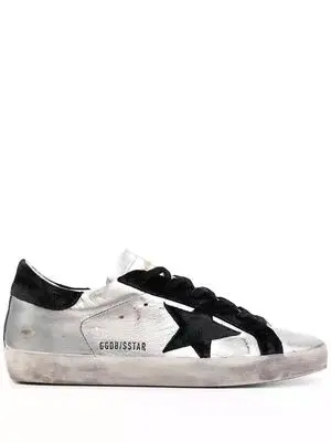 GOLDEN GOOSE Super-star Trainers In Leather With Contrasting Inserts