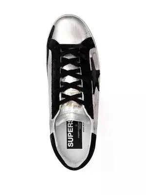 GOLDEN GOOSE Super-star Trainers In Leather With Contrasting Inserts