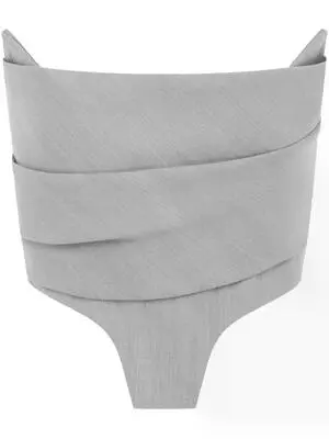 Alex Perry Strapless Corset Top - Grey