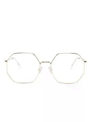 Isabel Marant Octagonal Geometric Frame Glasses - Gold