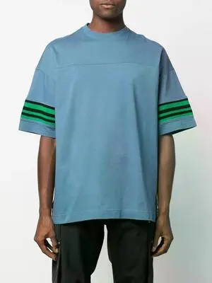 AMBUSH Logo-patch Stripe Detail T-shirt