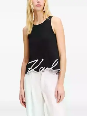 Karl Lagerfeld Signature Hem Tank Top
