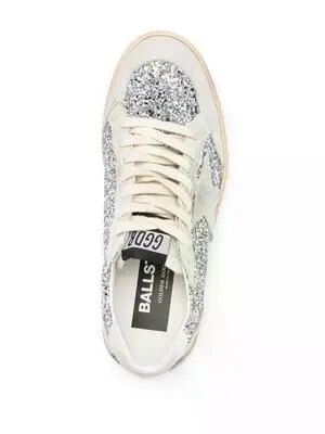 GOLDEN GOOSE Ball Star Glitter Trainers - Neutrals