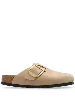 BIRKENSTOCK Buckled Leather Mules - Neutrals