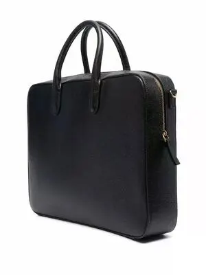 Thom Browne Grosgrain-tab Leather Briefcase