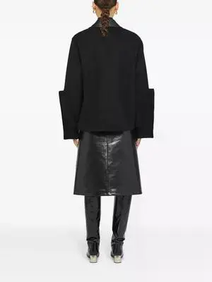 JIL SANDER Cutaway-collar Wool Shirt Jacket