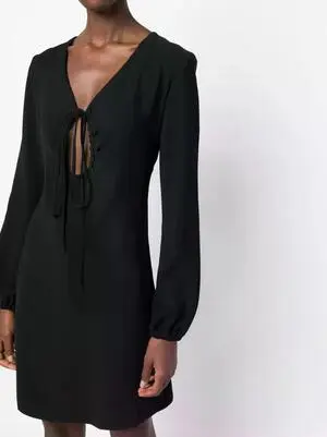 P.a.r.o.s.h V-neck Keyhole Dress - Black