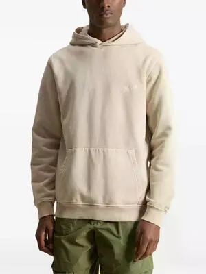Woolrich Logo-embroidered Cotton Hoodie - Neutrals