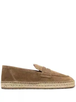 GIANVITO ROSSI Round-toe Suede Espadrilles - Brown