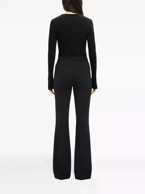 COURREGES Ribbed Jumper With Embroidered Logo - Black
