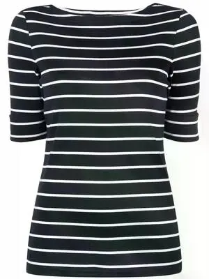 Ralph Lauren Striped Short-sleeve Top - Blue