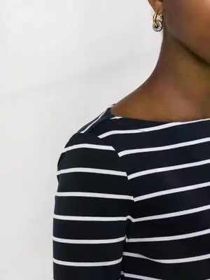 Ralph Lauren Horizontal Stripe Boat Neck Top