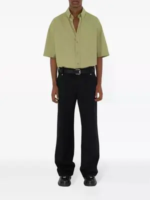 Burberry Logo-embroidered Poplin Shirt