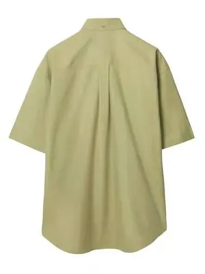 Burberry Logo-embroidered Poplin Shirt