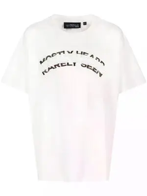 MOSTLY HEARD RARELY SEEN Logo-embossed Crew-neck T-shirt - White