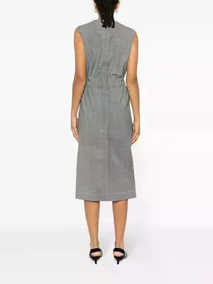 Fabiana Filippi Contrast Stitching Midi Dress