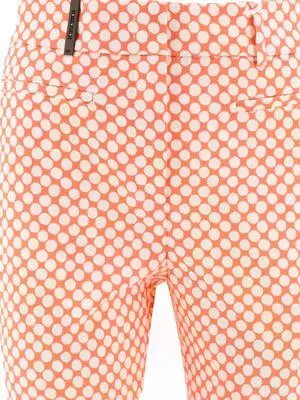 Peserico Polka Dot Print Cotton Blend Trousers