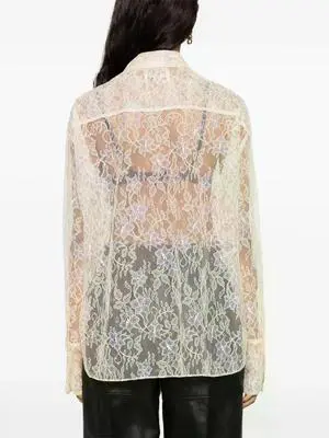 Zadig&Voltaire Tyrone Floral Lace Mesh Shirt