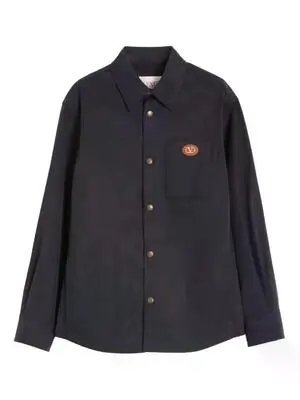 Valentino Garavani Nylon Shirt Jacket With Patch Vlogo
