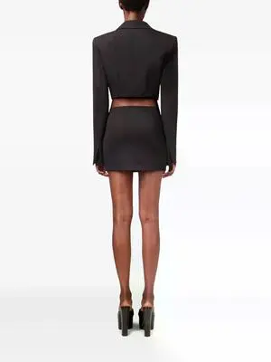 AREA Brooch Detail Mini Skirt