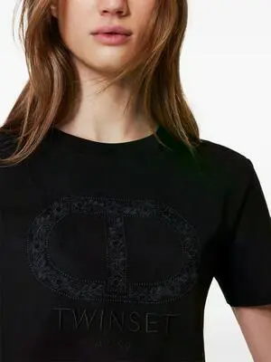 TWINSET Embroidered Logo T-shirt