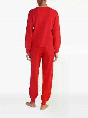 ERES Lounge Jumper In Fine Knit Wool-cashmere Blend - Red
