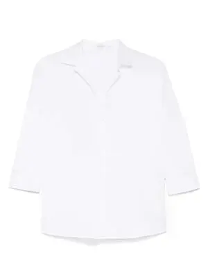 BARBA NAPOLI Cotton Blouse With Polo Collar - White