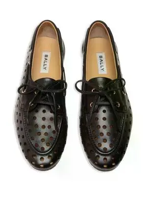 Bally Leather Perforated Loafers