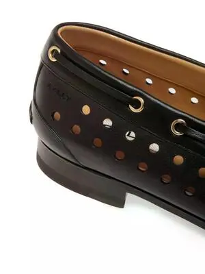 Bally Leather Perforated Loafers