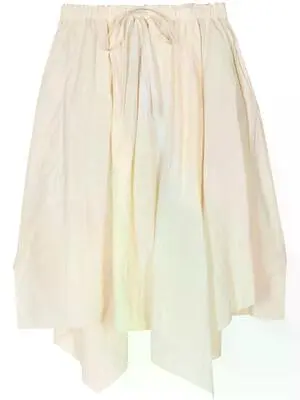 FORME D'EXPRESSION Drawstring Waist Pleated Skirt - White