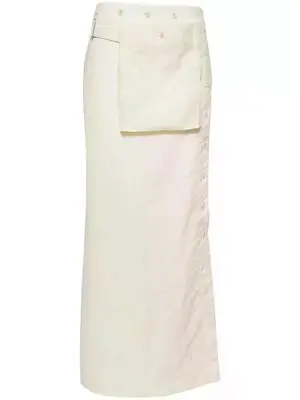 LEMAIRE Pocket Detail Long Skirt - Yellow