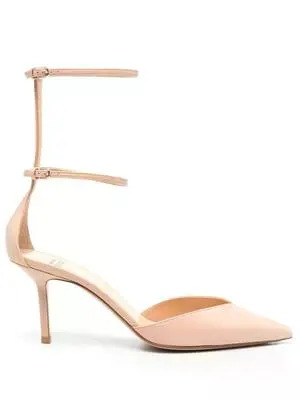 FRANCESCO RUSSO Double-strap 75mm Leather Pumps