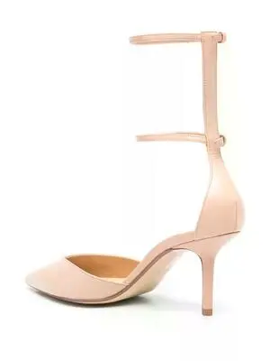 FRANCESCO RUSSO Double-strap 75mm Leather Pumps