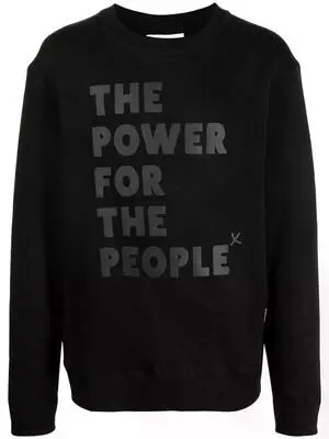 THE POWER FOR THE PEOPLE Logo-print Sweatshirt - Black