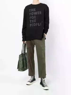 THE POWER FOR THE PEOPLE Logo Print Sweatshirt