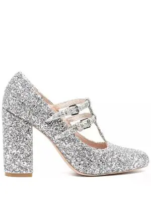 MACGRAW Tessa Glitter Pumps With Buckle Detail