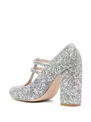 MACGRAW Tessa Glitter Pumps With Buckle Detail