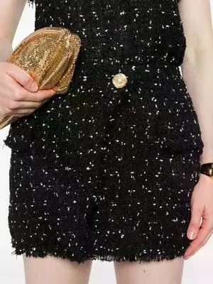 Balmain Embellished Tweed Mini Skirt