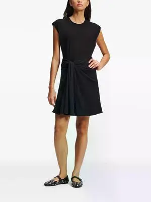 Karl Lagerfeld Sleeveless Crewneck Dress With Draped Detailing