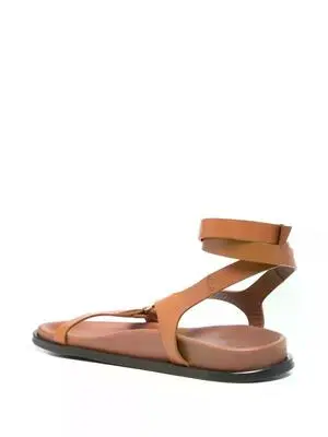 ALOHAS Buckle-fastening Leather Ankle Strap Sandals