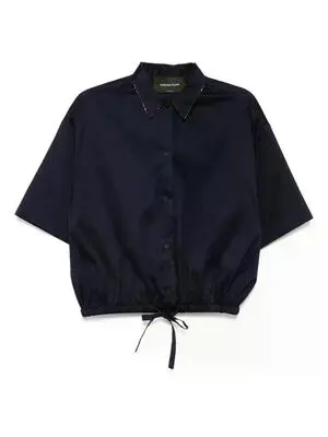 Fabiana Filippi Gathered Waist Short Sleeve Shirt - Blue