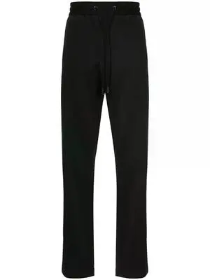 Dolce & Gabbana Raised Seam Virgin Wool Blend Joggers - Black